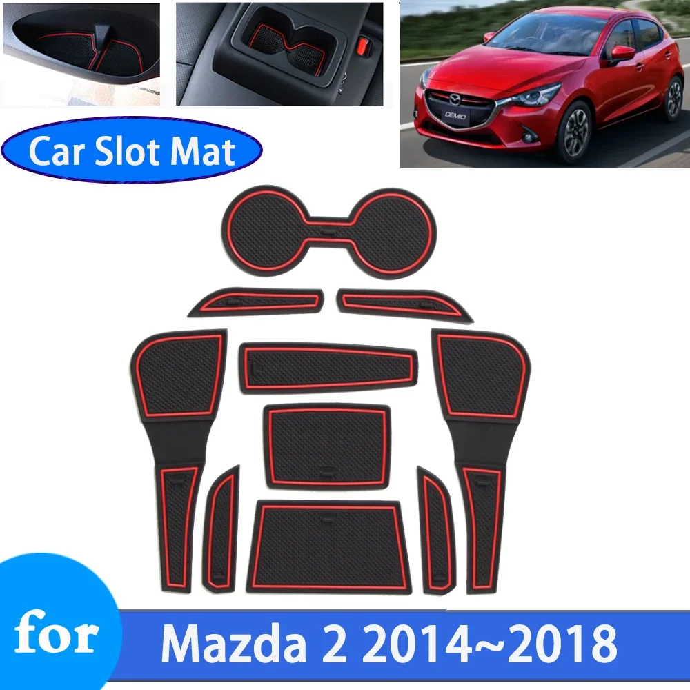 Non-slip-Car-Slot-Mat-for-Mazda-2-Mazda2-DJ-DL-Demio-2014-2015-2016 ...
