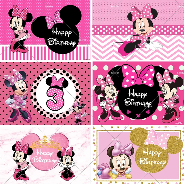 Fondo De Minnie Mouse En Color Rosa
