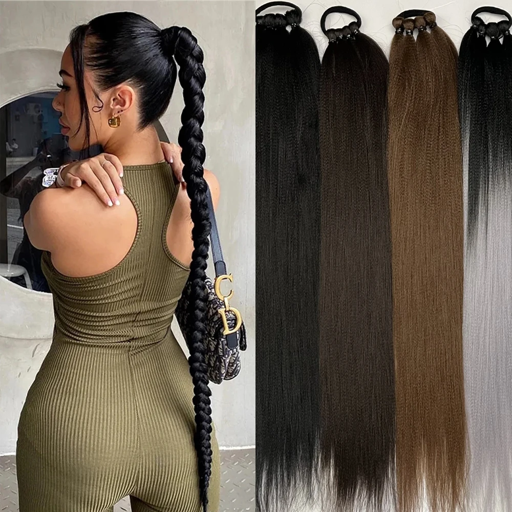 Synthetic-Ponytail-Extensions-Boxing-Braids-HairPieces-Wrap-Around ...