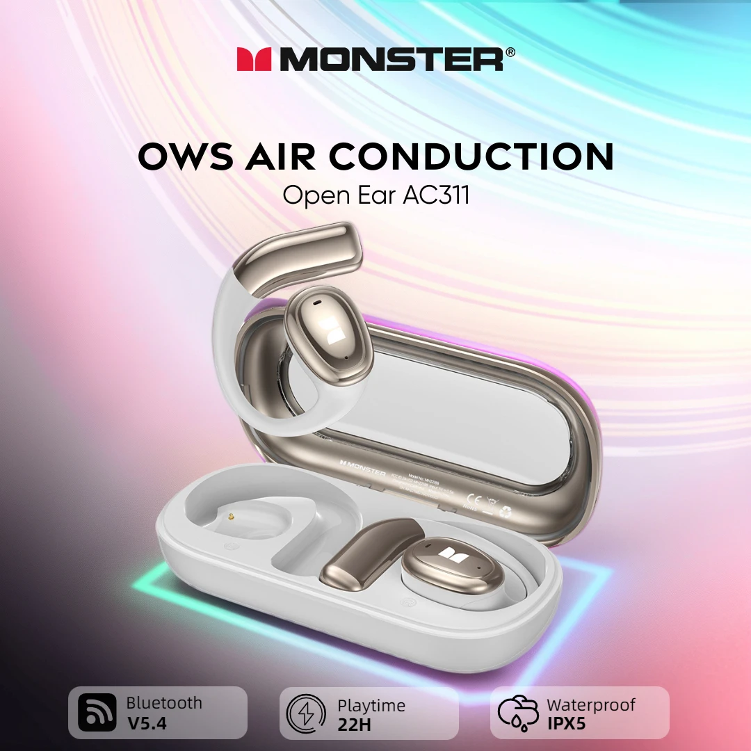 Monster-Open-Ear-AC311-OWS-Bluetooth-5-4-Headphone-IPX5-Waterproof ...