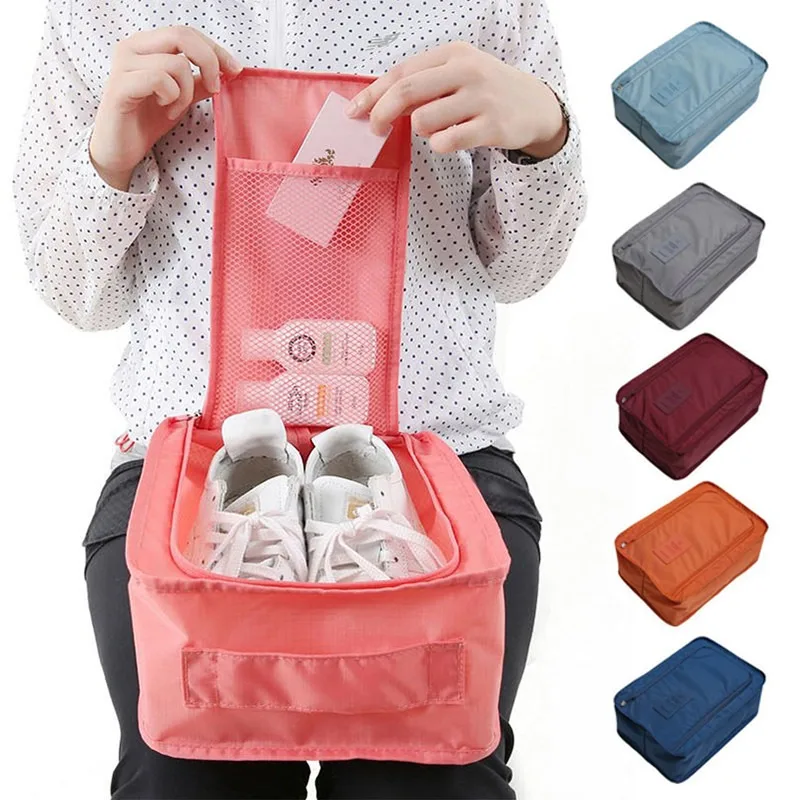 Travel Shoe Bags Portable Large Shoe Bags Waterproof With Zipper ...