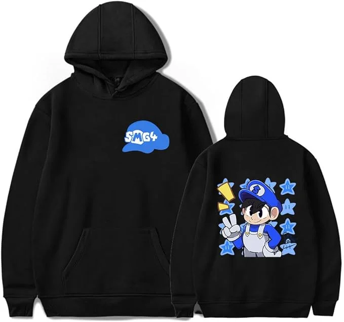 SMG4 Merch Hoodie Unisex SMG4 Logo Tracksuit Pullover Casual Hooded ...