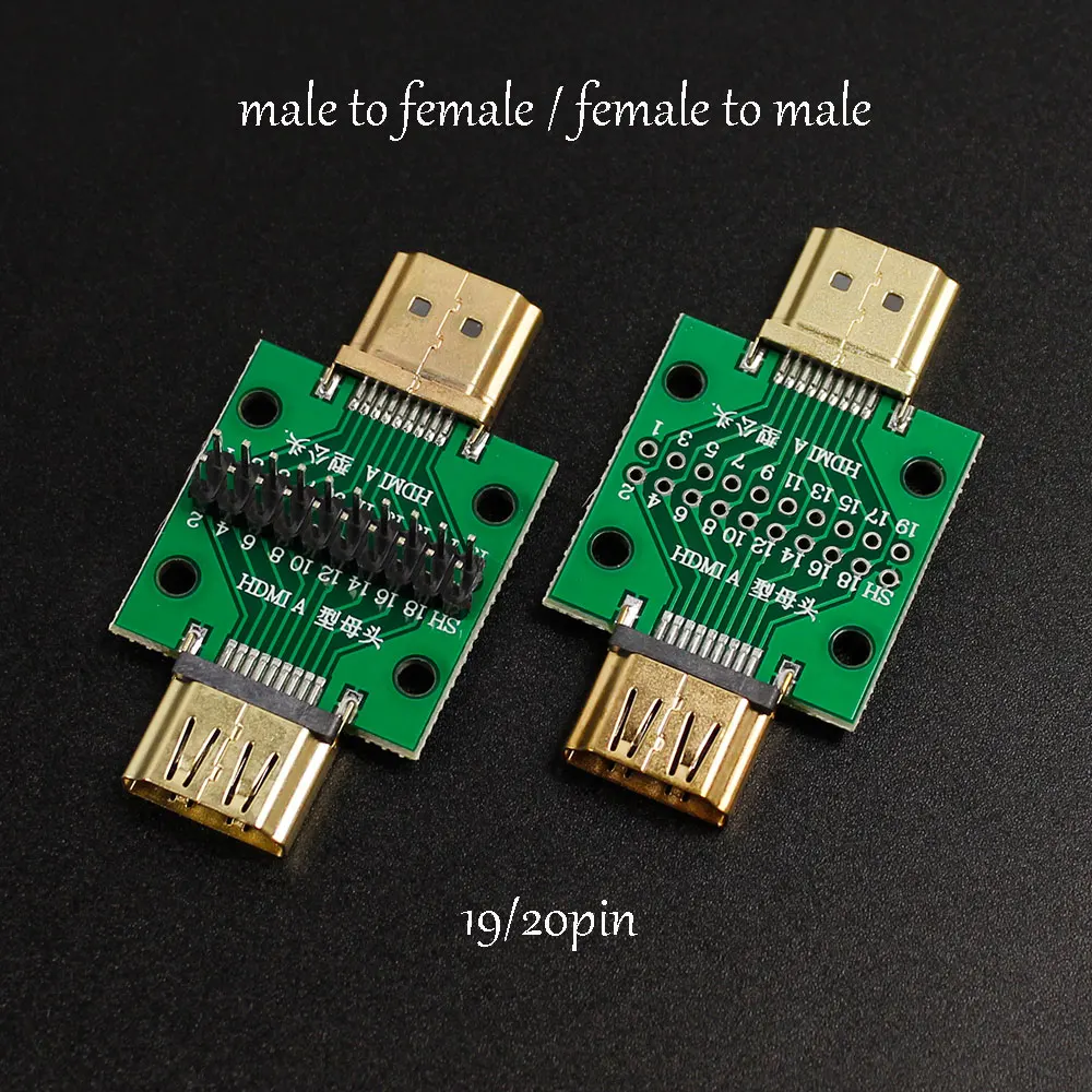 1pcs-HDMI-Male-and-Female-Test-Board-Mini-Connector-with-Board-PCB-2 ...