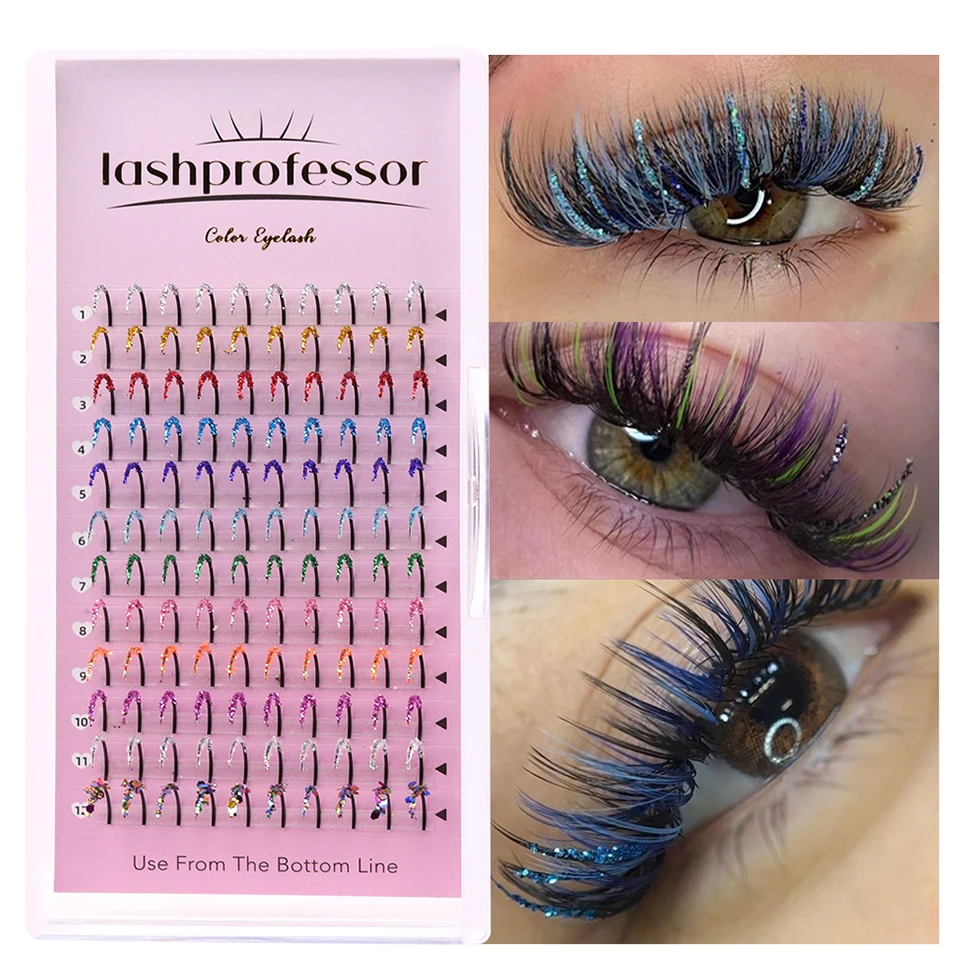 New-Fashion-Glitter-Wispy-Spike-Eyelashes-Extensions-Party-Coloured ...