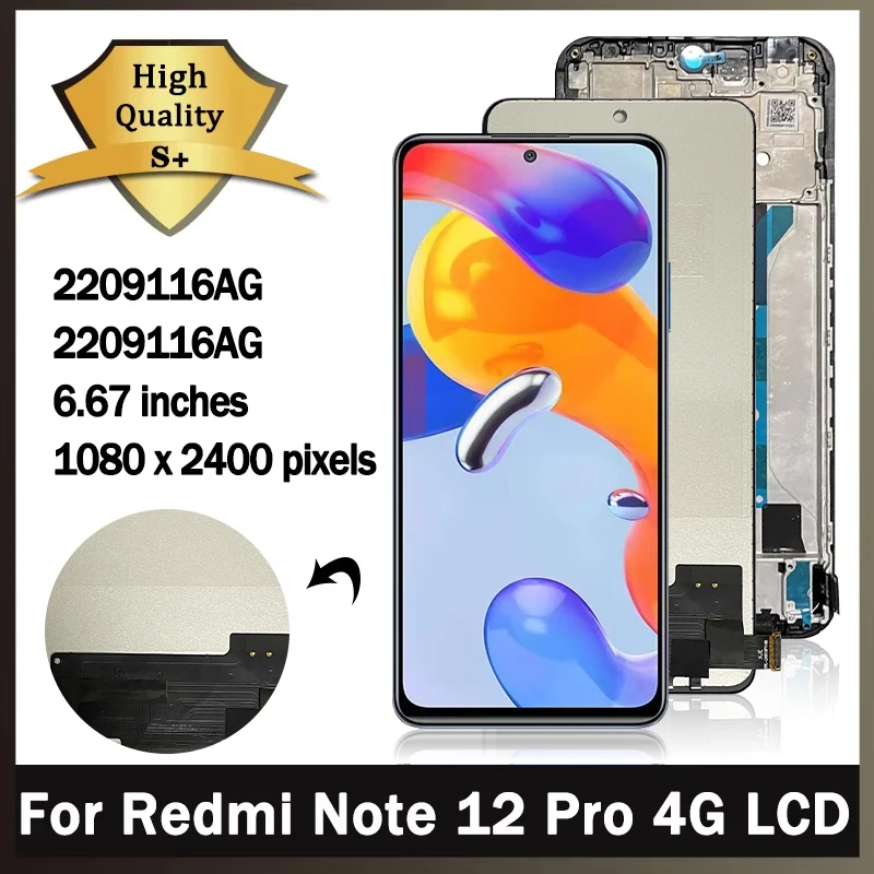 TFT/Ori For Xiaomi Redmi Note 12 Pro 4G LCD ‎2209116AG, 2209116AG ...