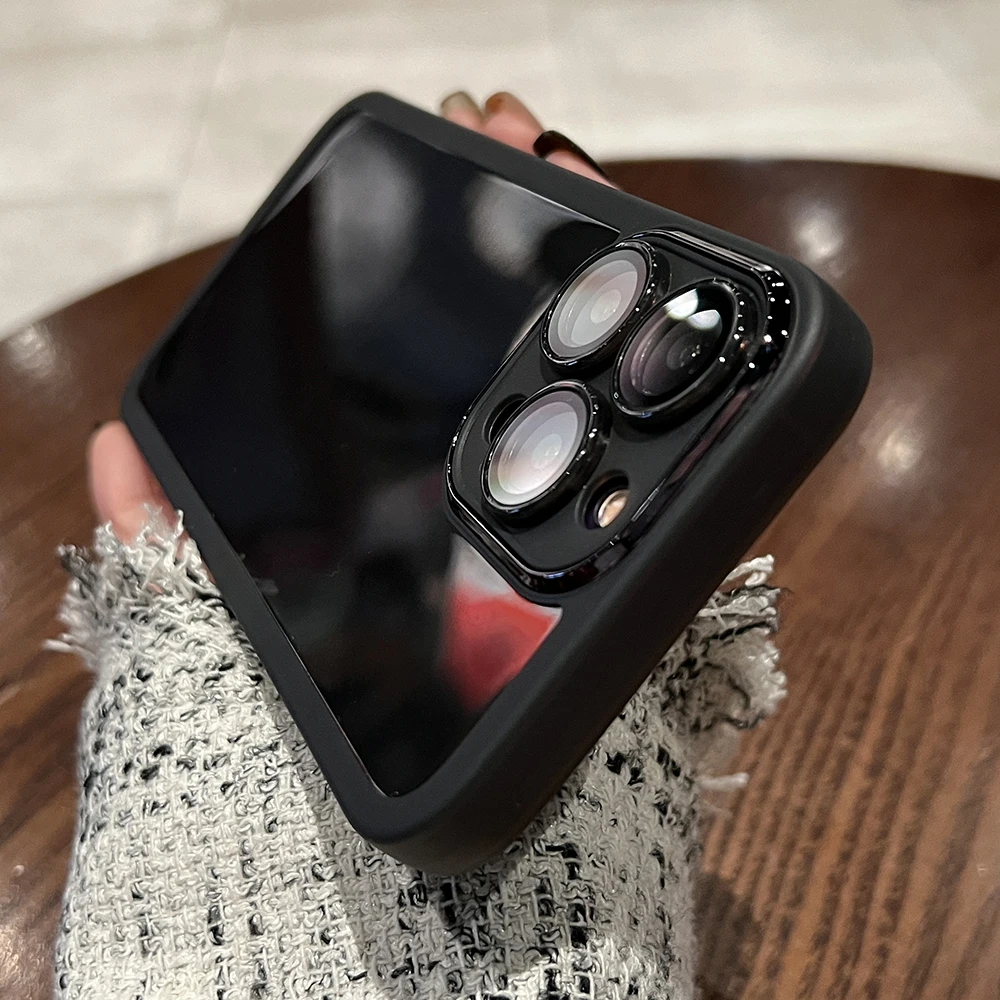 Luxo silicone transparente macio caso do telefone para o iphone 11 12 ...