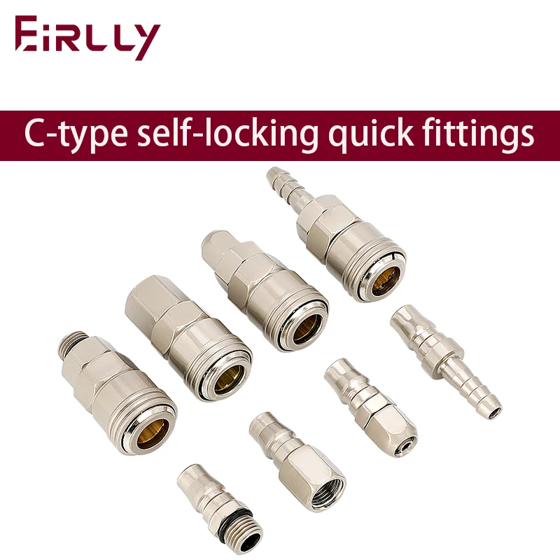 Pneumatic Fittings C Type Self-locking Quick Coupling Connector Coupler ...