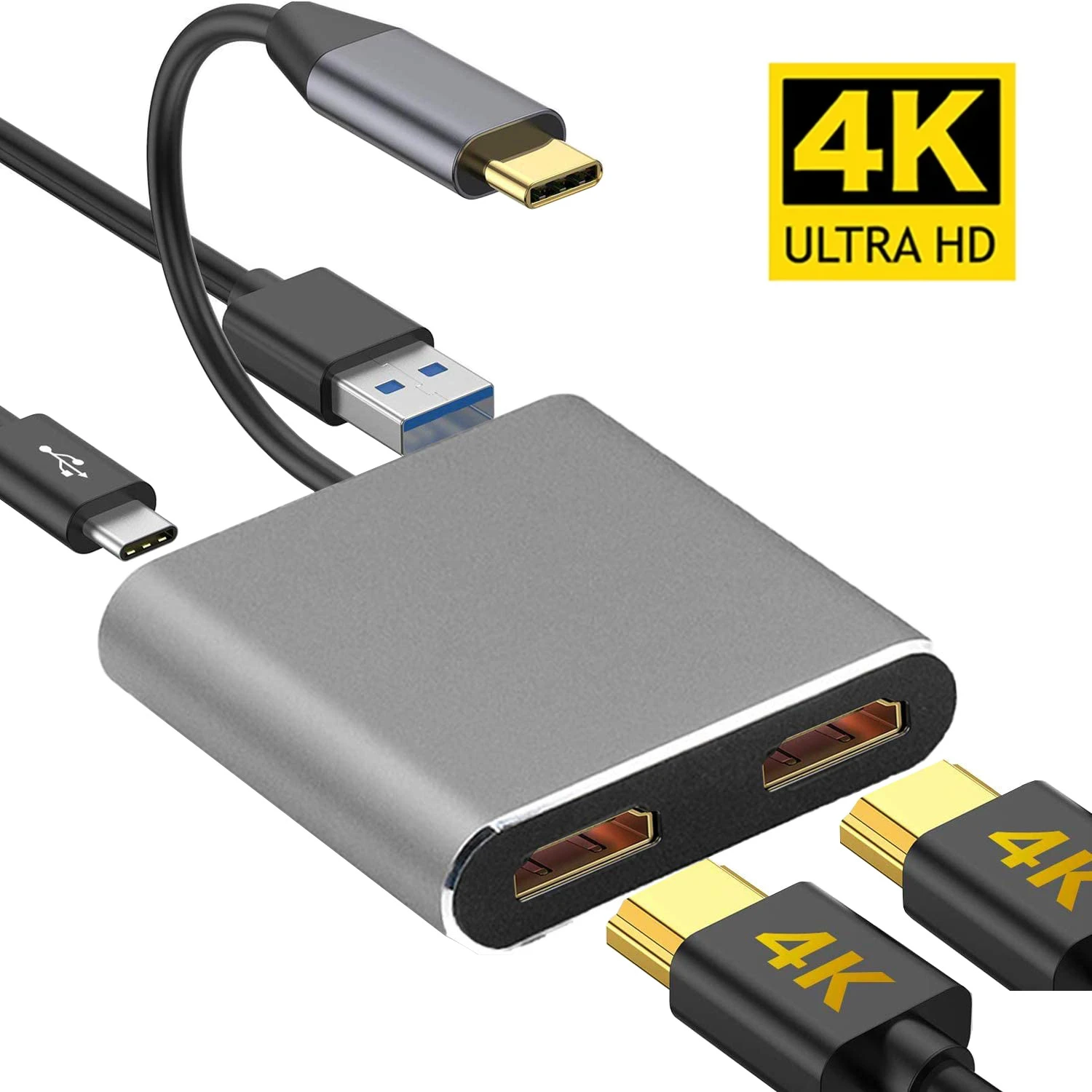 Type-C-Hub-Docking-Station-to-HDMI-2-4K-USB3-0-PD-Fast-Charging-Dual ...