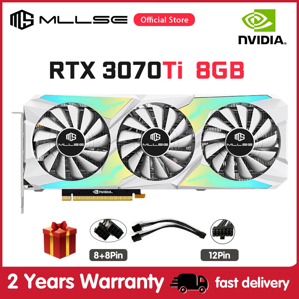 Mllse placa gráfica rtx 3070ti 8gb nvidia gpu 12pin gddr6x 256bit hdmi ...
