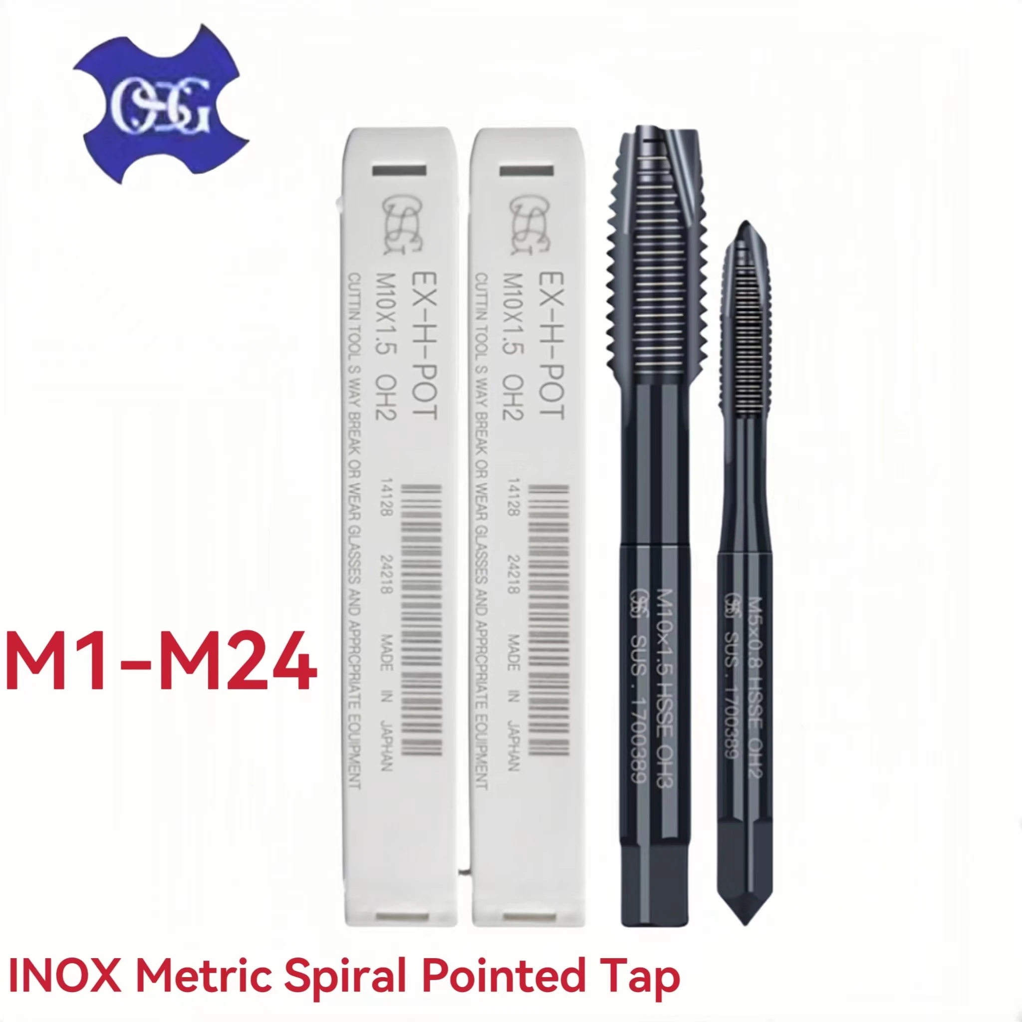 1PCS-Japan-OSG-HSSE-INOX-Metric-Spiral-Pointed-Tap-M2M3M4M5M6M8M10M12Machine-Screw-Thread-Taps ...