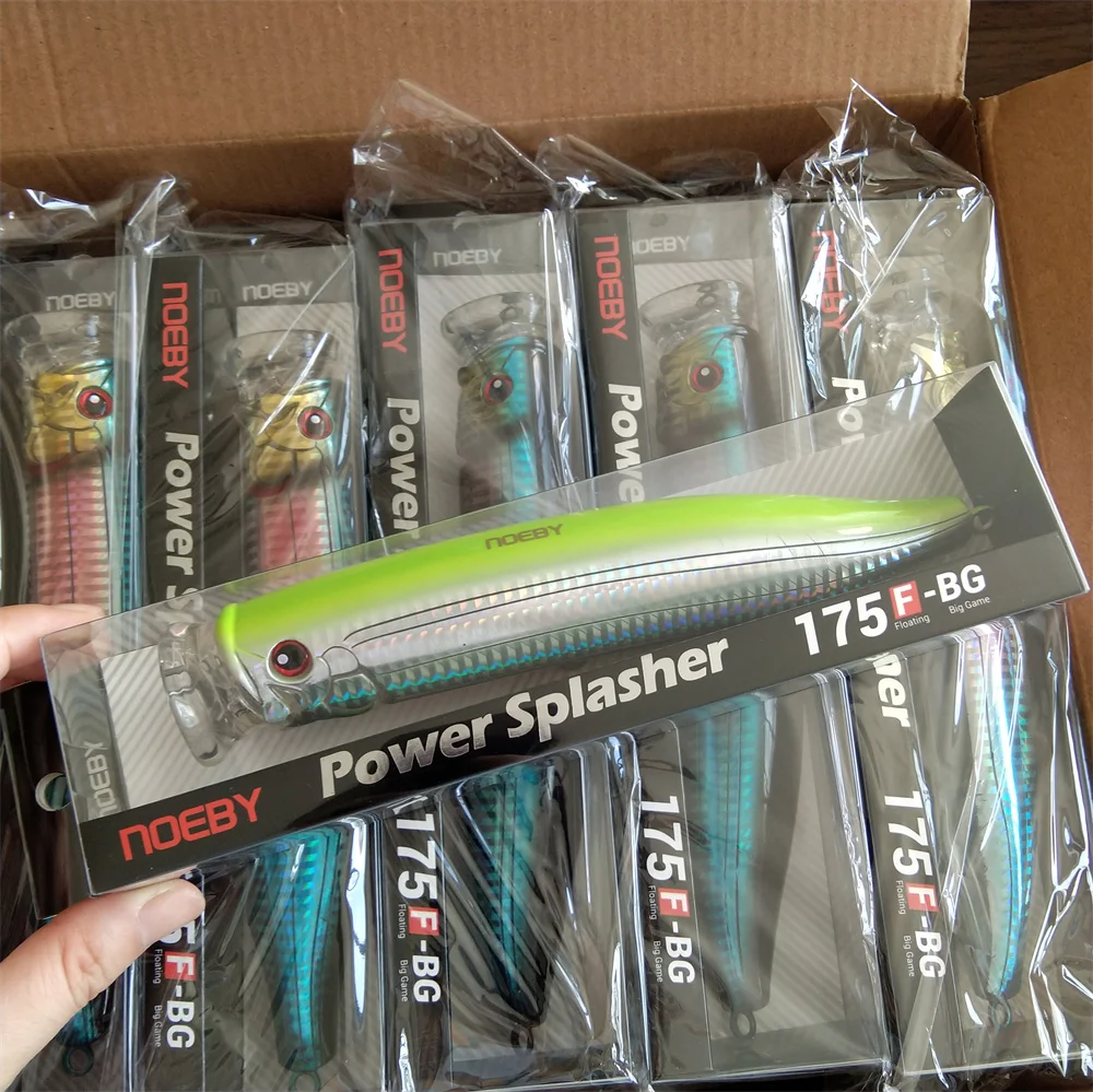 Noeby-floating hard lure popper para pesca em água salgada, 3pcs, 175mm ...