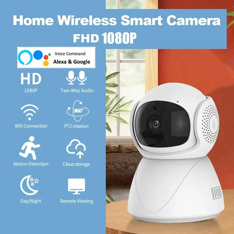 Fhd Wireless Wifi Ptz Camera Ip Cctv Security Protector Surveillance ...