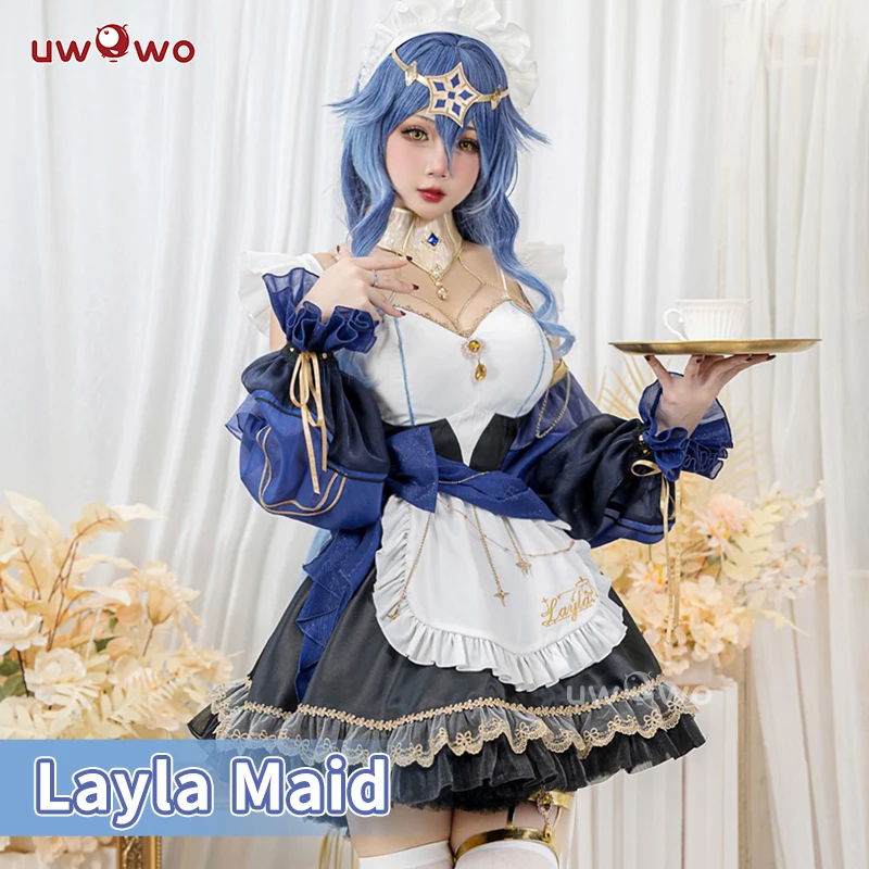In Stock UWOWO Layla Cosplay Maid Costume Maid Outfit Game Genshin ...