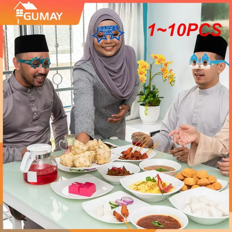 1-10PCS-Paper-Glasses-EID-Mubarak-2023-Ramadan-Decorations-For-Home ...