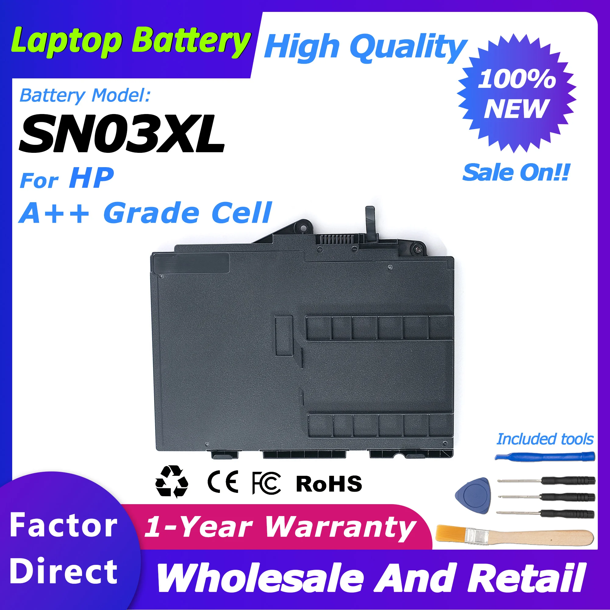 Batería para portátil SN03XL 44Wh YXKC ST03XL para HP EliteBook 820 G3 ...