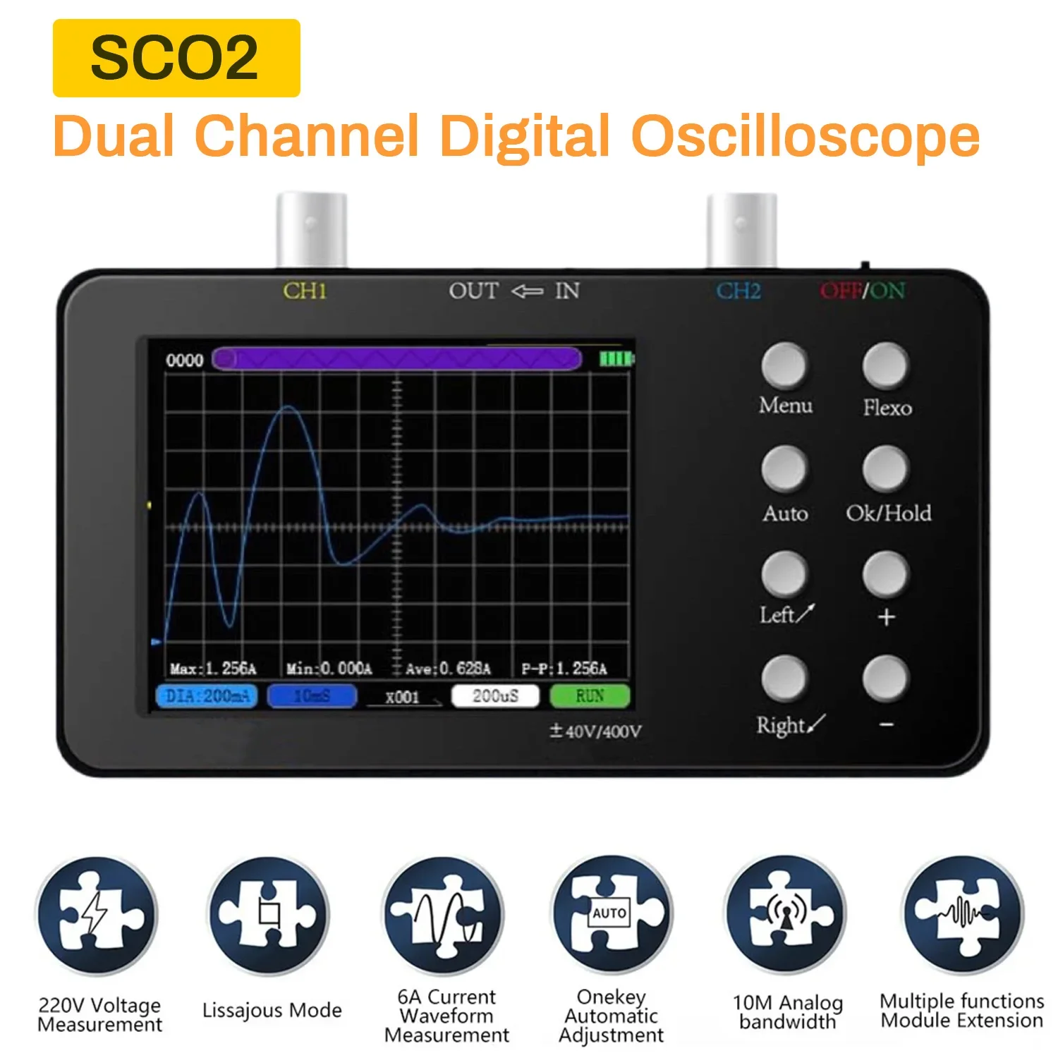 SCO2-50M-Dual-Channel-Digital-Oscilloscope-10Mhz-Sampling-Rate-2-5KSa-S ...