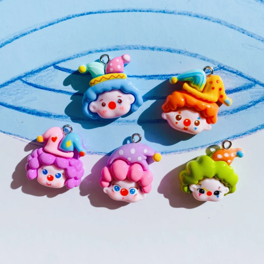 10Pcs-Clown-Charms-for-Pendant-Jewelry-Making-Supplies-Keychain ...
