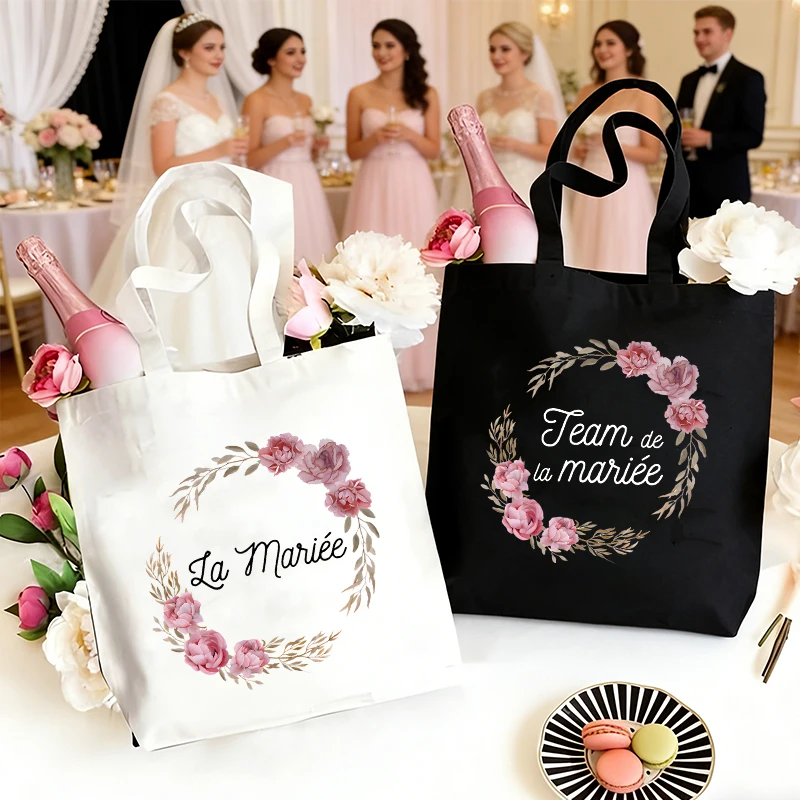 French Girl Bachelorette EVJF Party Canvas Tote Bag, Future Bride Team ...