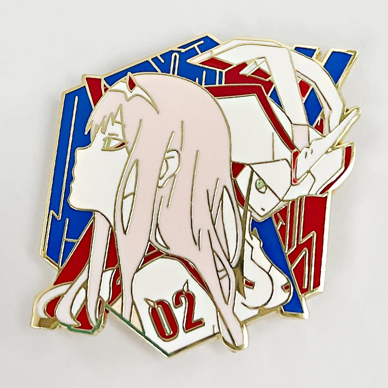 DARLING-in-the-FRANXX-Zero-Two-Metal-Badge-Japanese-manga-series-enamel ...
