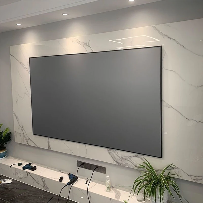 4K-Black-Grid-Projection-Ccreen-16-9-Ultra-Short-Throw-Dedicated-Home ...