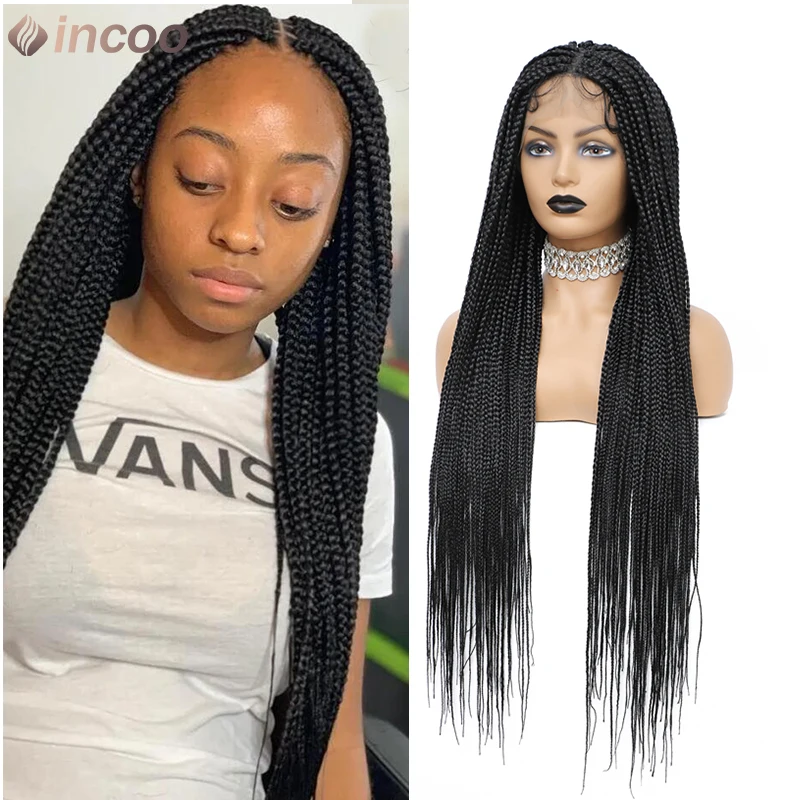 Incoo-Box-Knotless-Braided-Wig-Synthetic-36-Inch-Full-Lace-Wigs ...
