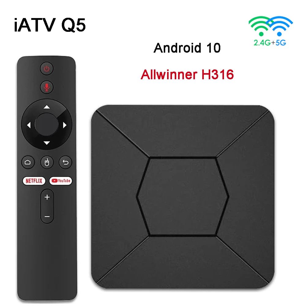 Dispositivo de TV inteligente iATV Q5, decodificador con Android 10,0 ...