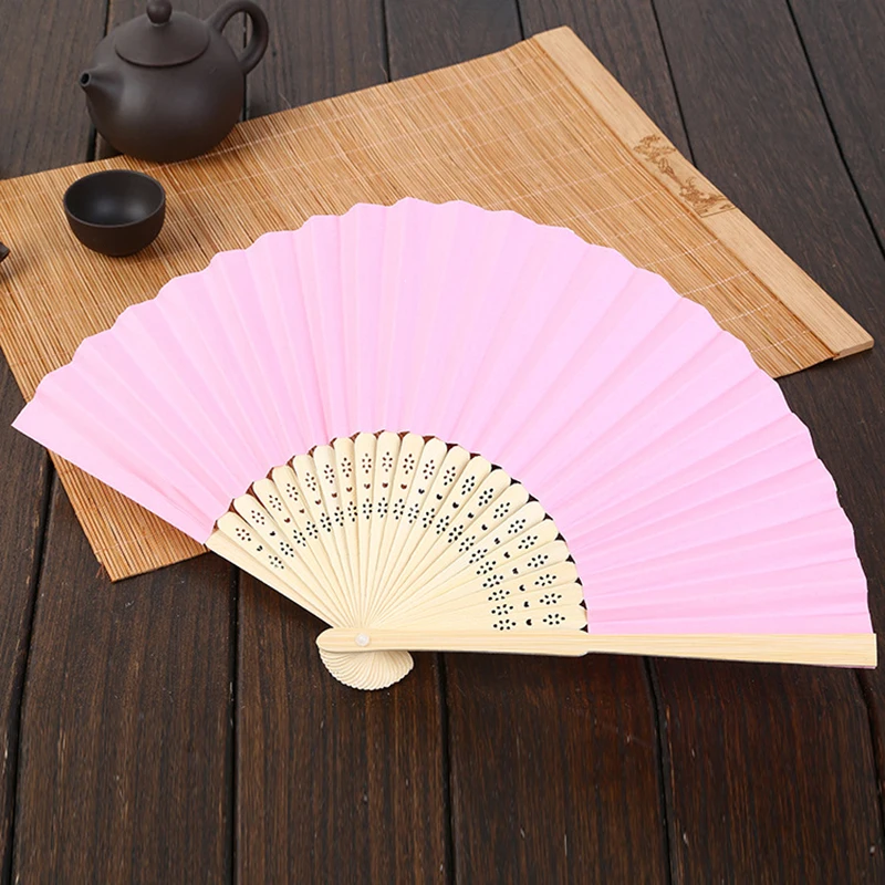 Éventail pliable en papier,H-no print 20pcs--Éventail à Main Pliable ...