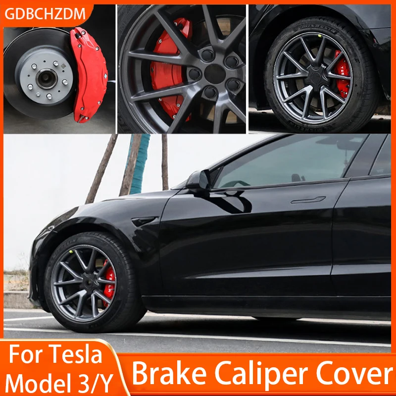 4Pcs-Brake-Caliper-Cover-For-Tesla-2016-2024-Model3-Y-Accessories-Car ...