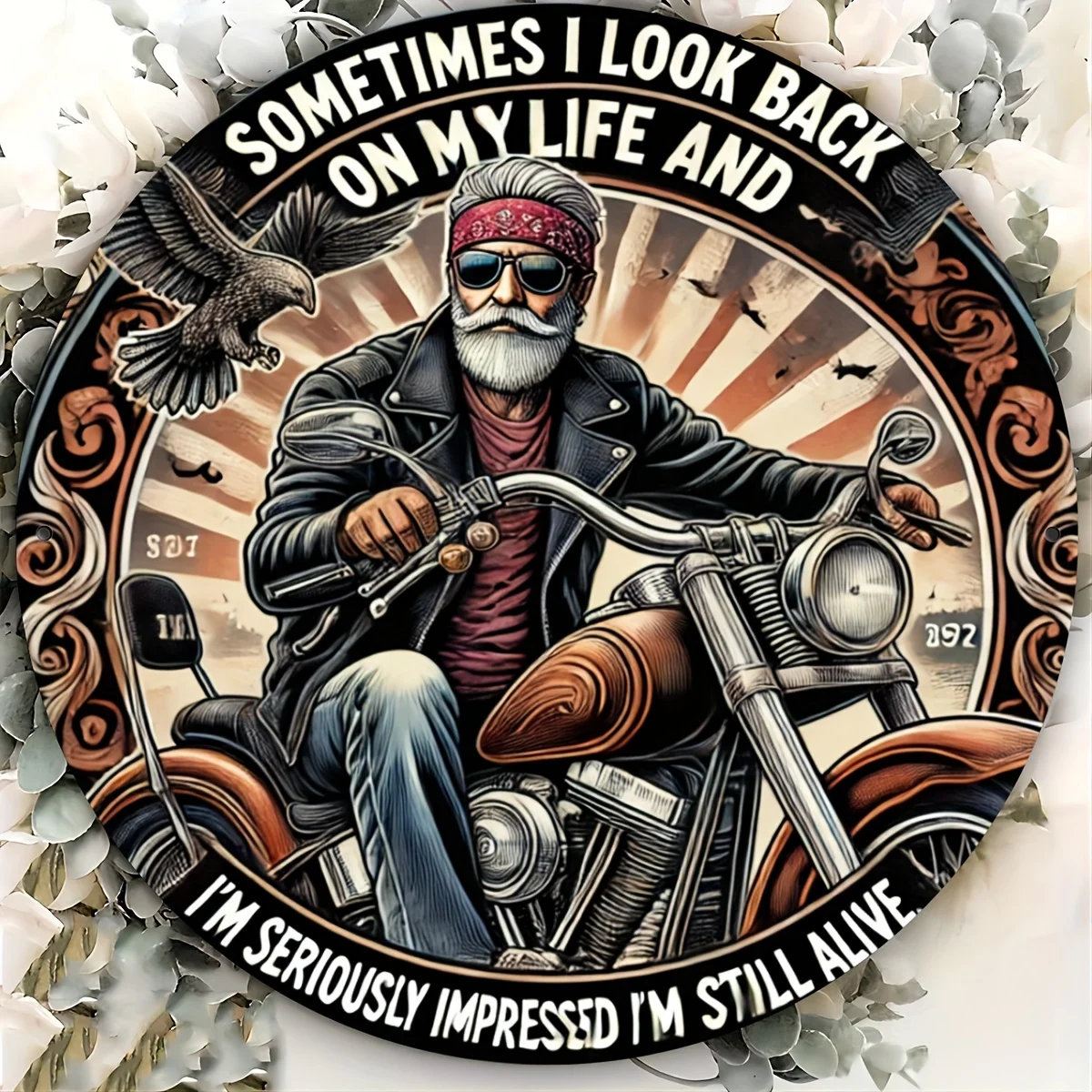 2D Flat, 2D Flat Wall Art Fun Motorcycle Sign, Artist Painting Set ...