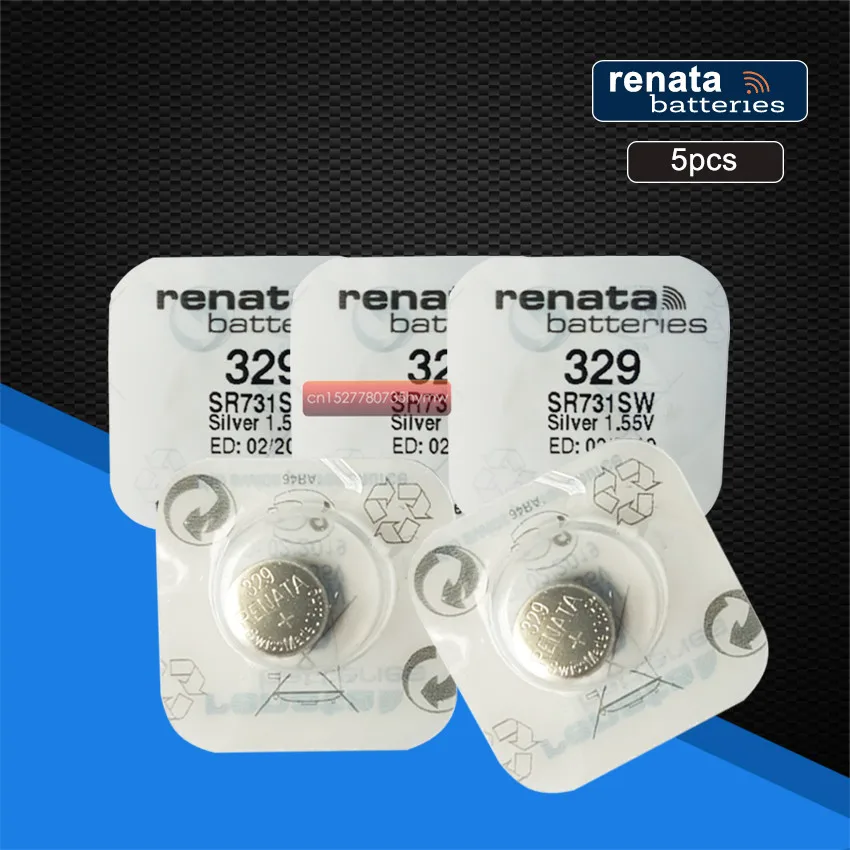 5PCS-Renata-LONG-LASTING-329-SR731SW-D329-V329-Watch-Battery-Button ...
