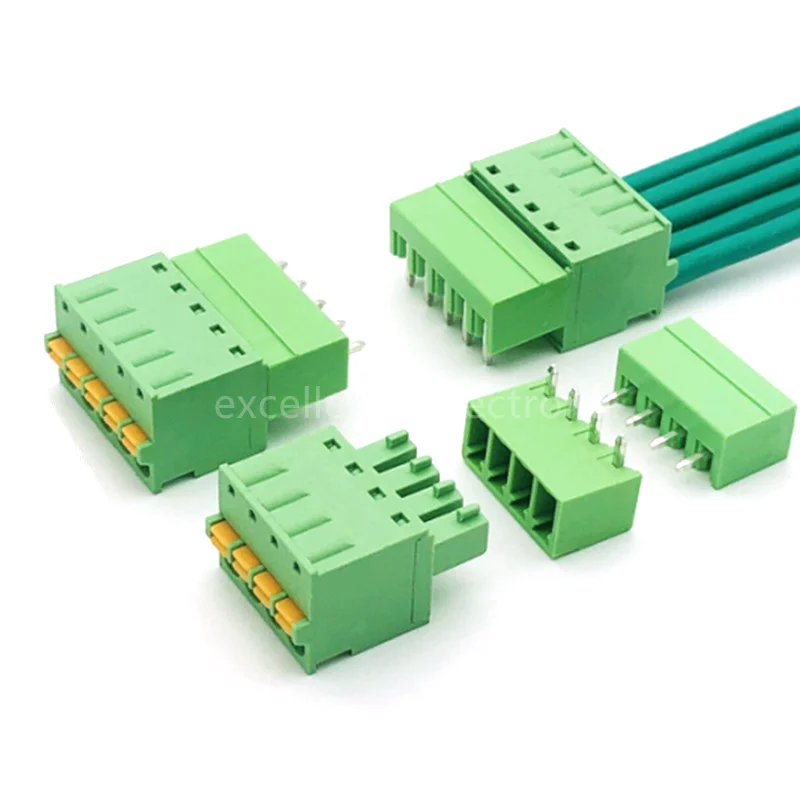 10PCS-Screw-Free-Plug-in-PCB-Terminal-Block-15EDGKD-3-5MM-Spring-Press ...