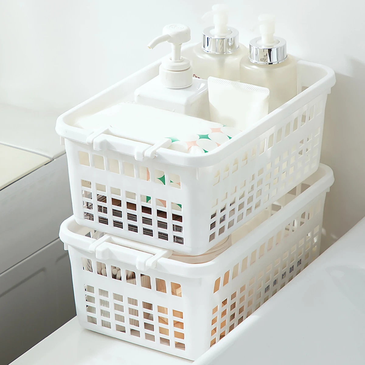 WORTHBUY-Stackable-Laundry-Basket-Large-Capacity-Hollow-Storage-Basket ...