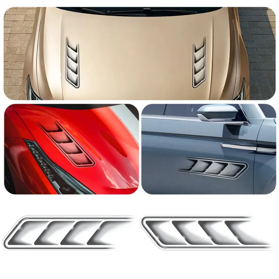 1pair-3D-Car-Sticker-Styling-Fake-Vents-Decorative-Outlet-Side-Vents ...