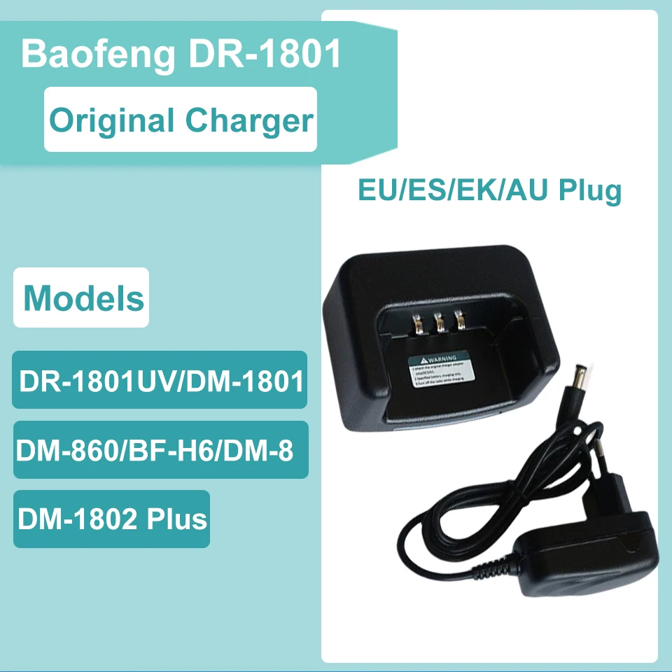 DR-1801UV Charger BAOFENG Walkie Talkie DM-1801 Battery Charger for DM-860 BF-H6 Two Way Radio ...