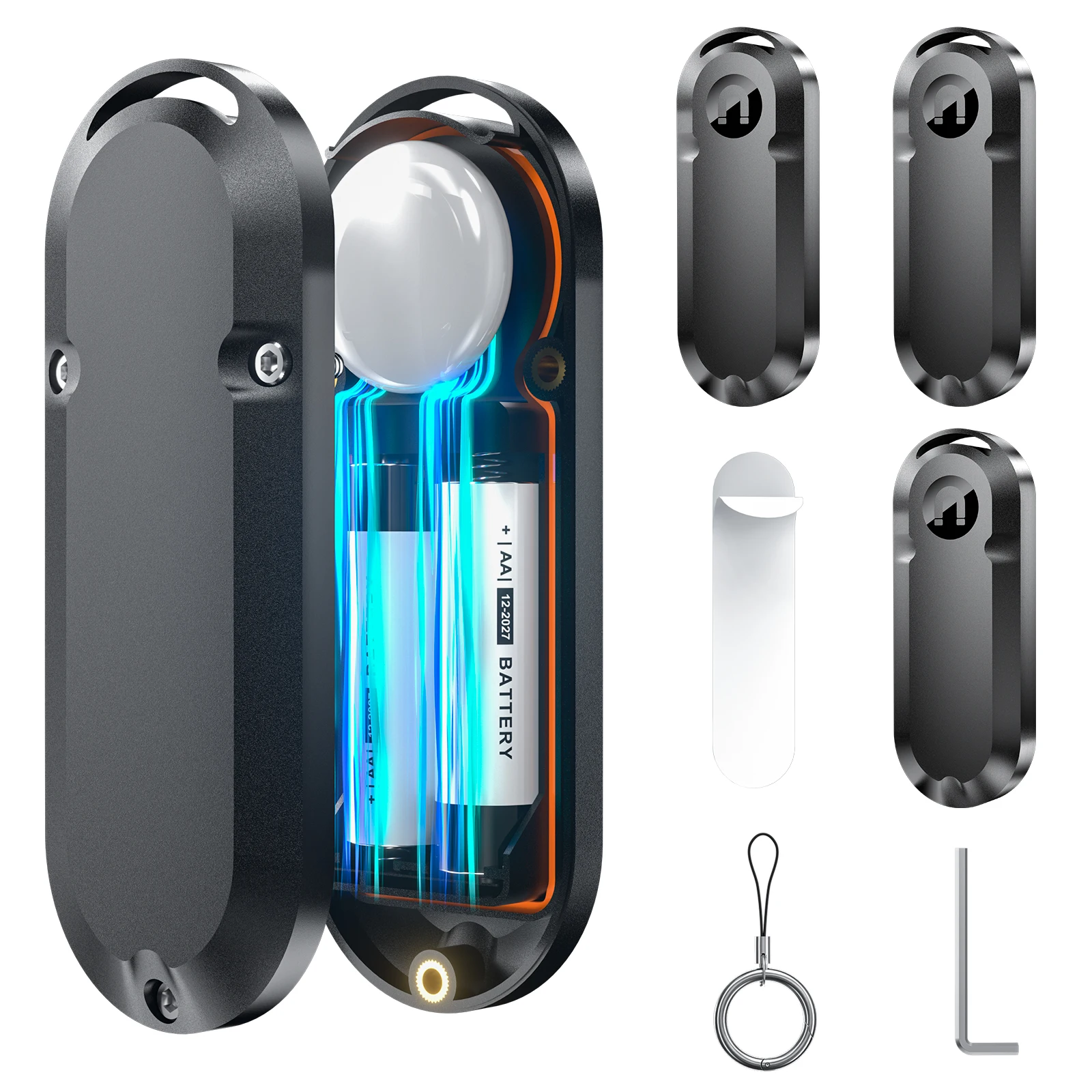 Waterproof Magnetic for Airtag 120-Month Extended Battery Case uses Aa ...