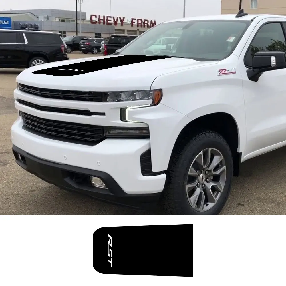 Pickup-Hood-Stickers-For-Chevy-Chevrolet-Silverado-RST-Truck-Vinyl ...
