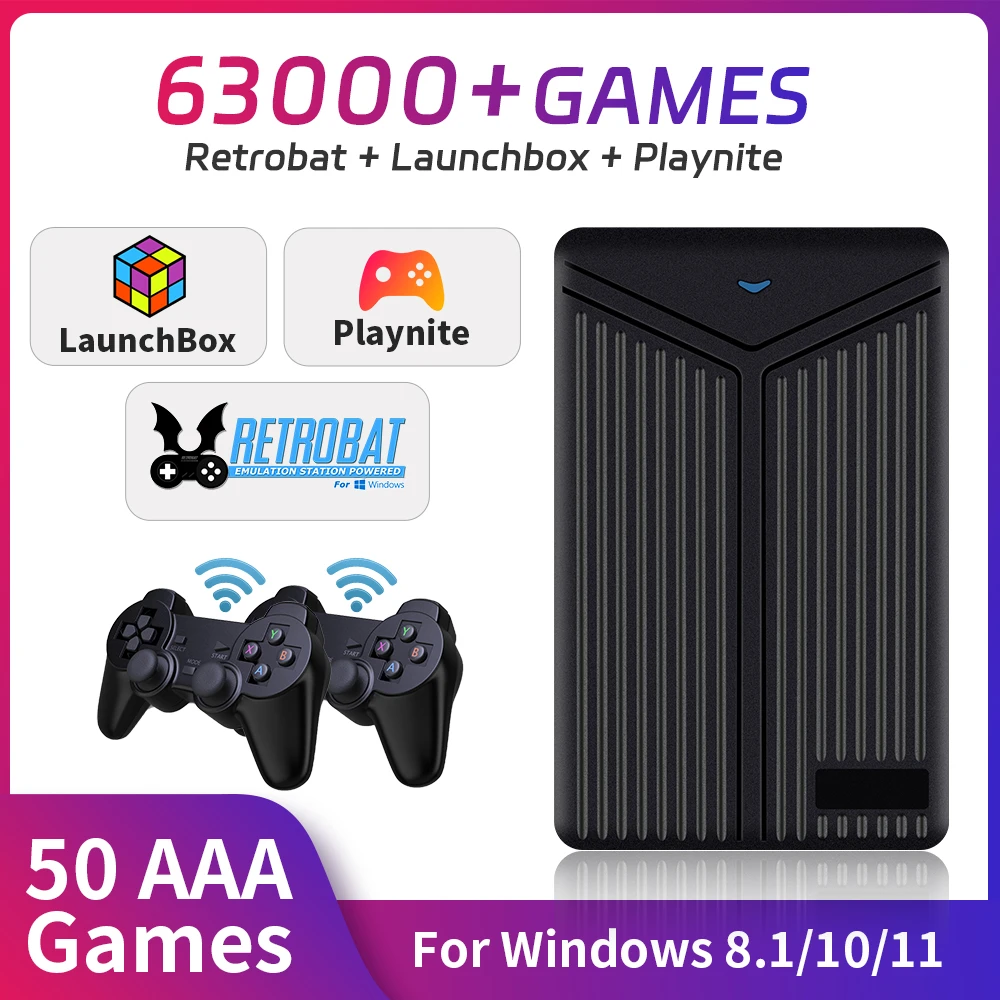 63000 Games Portable External Hdd Launchbox+playnite+retrobat System All-in-one 5t Hard Drive ...