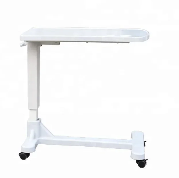 Multi-function-Height-Adjustable-Hospital-Furniture-Overbed-Table-ABS ...