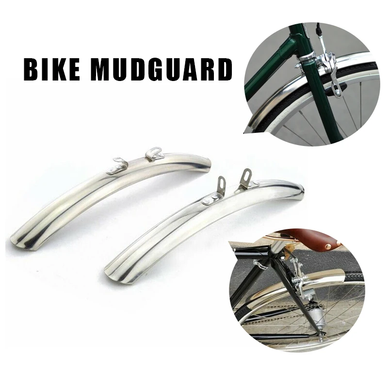1 Pair Road Race Bicycle Splash Guard 700C 27” Front Rear Stainless ...