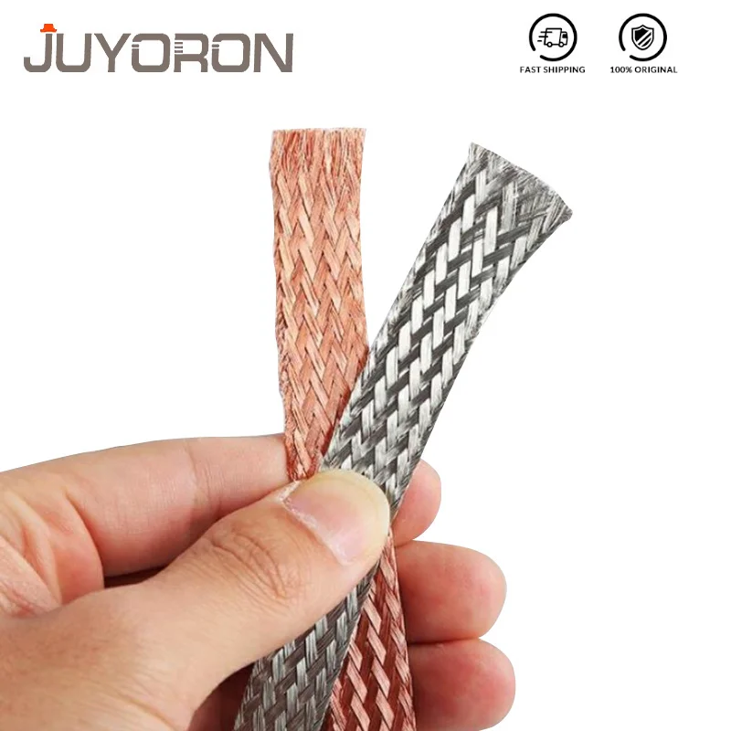 Cable trenzado de cobre puro estañado de alta flexibilidad, 1 metro, 4/5/8/12/15/18mm de ancho ...