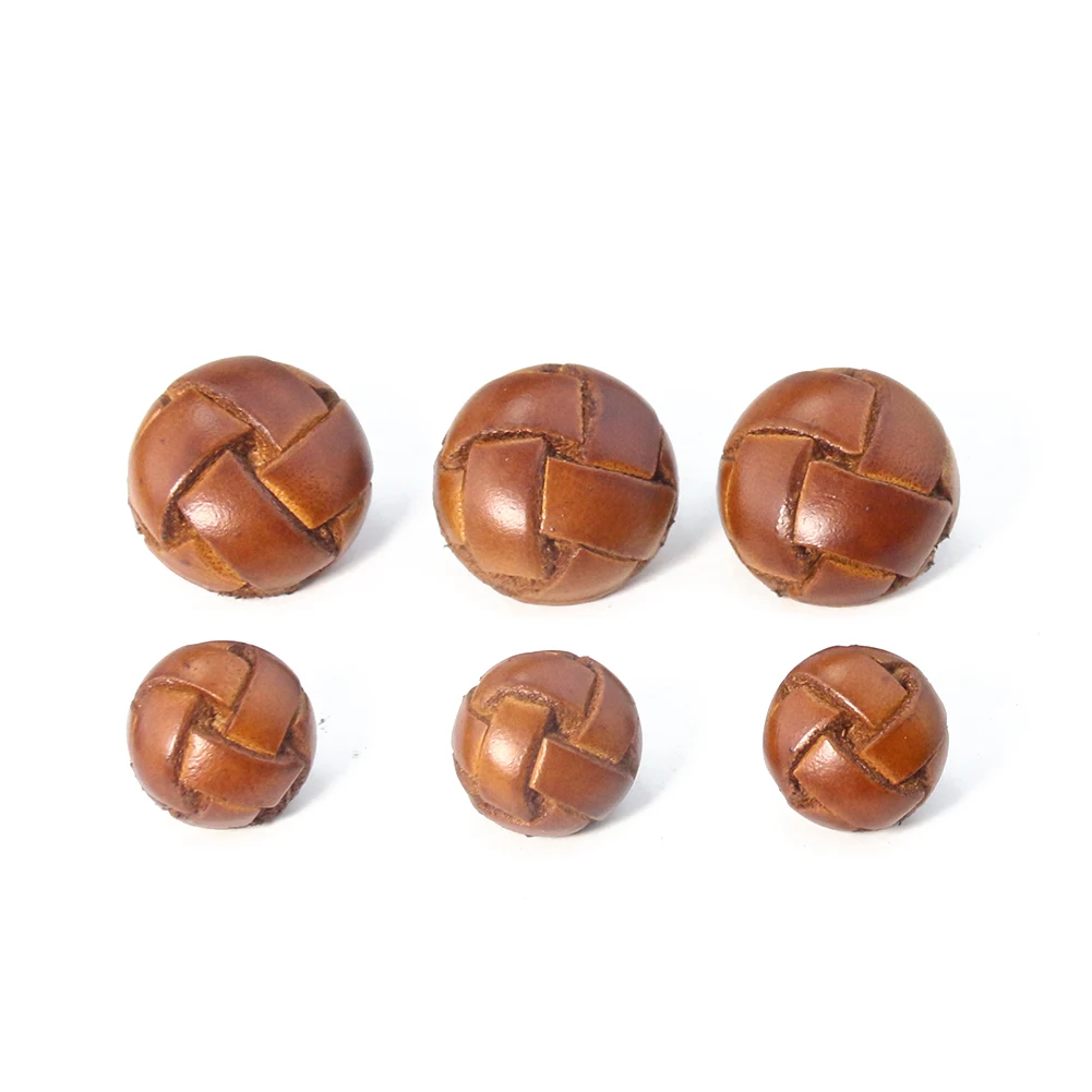 5PC-Vintage-Brown-Handmade-Weave-Chocolate-Football-Shape-Genuine ...