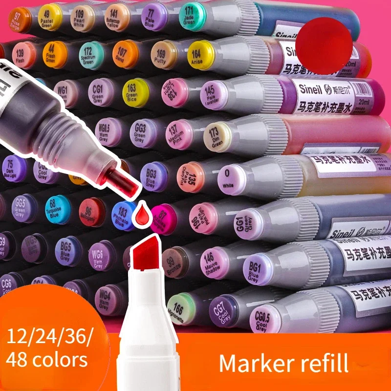 12-24-36-48-Color-Marker-Universal-Supplement-Liquid-Plus-Ink-Filling ...