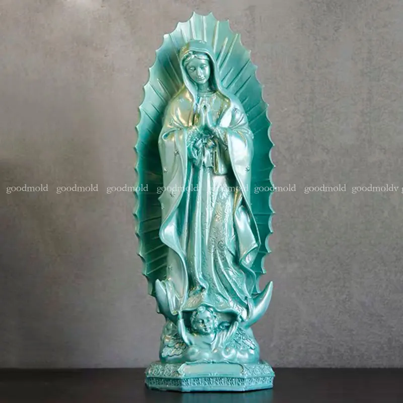 Escultura de la Virgen María, molde de silicona católico, figura de la Virgen María, regalo ...