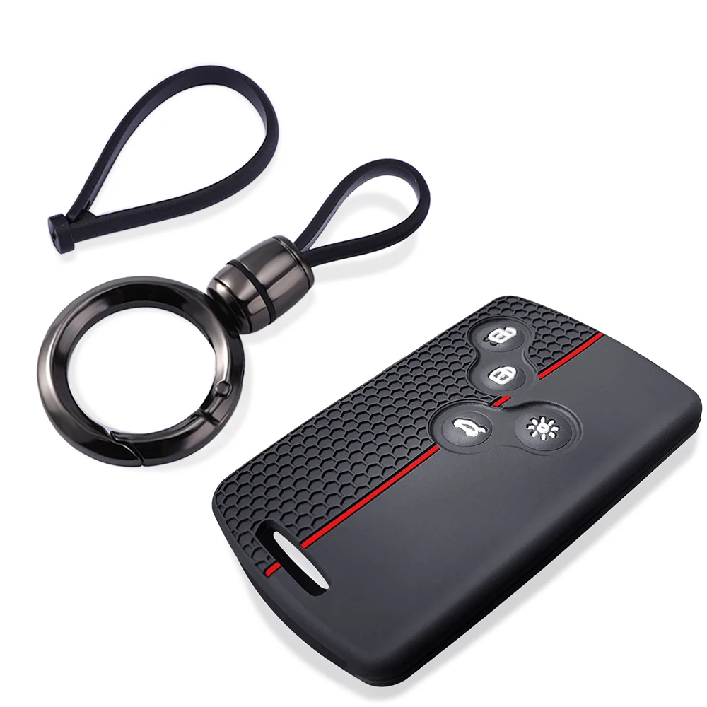 4-Buttons-Silicone-Car-Key-Case-Cover-For-Renault-Duster-Captur-Clio ...