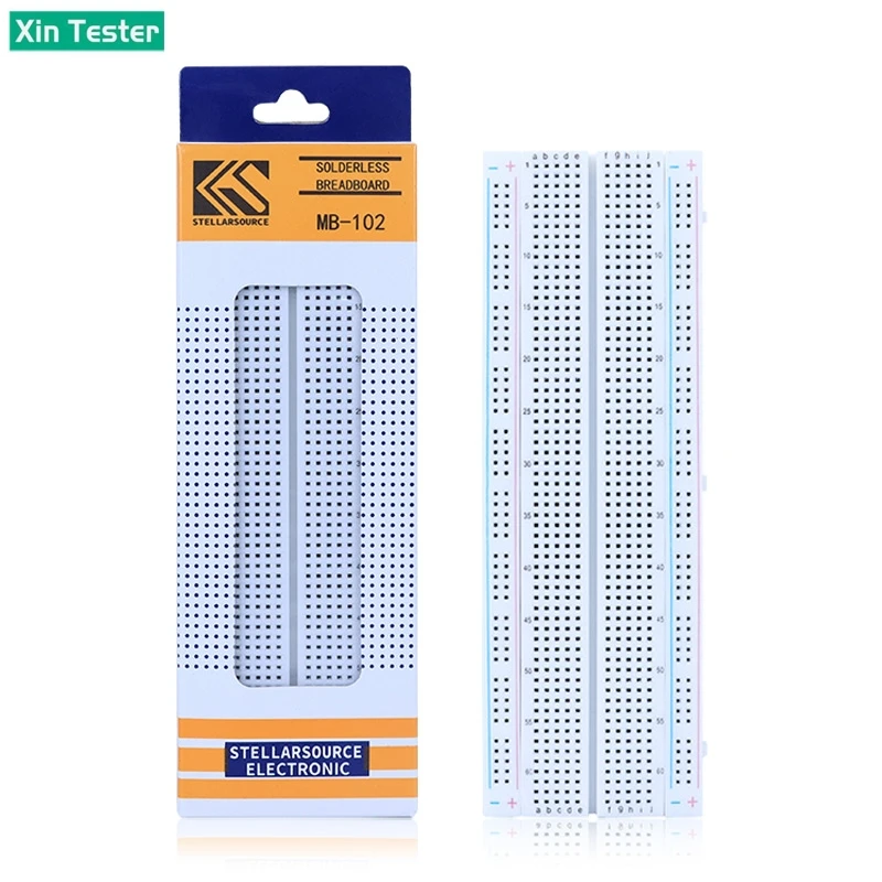 Xin-Tester-MB-102-Breadboard-400-830-Point-Solderless-Universal-PCB ...