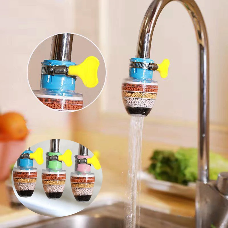 Faucet-splash-proof-head-kitchen-water-purification-filter-retractable ...