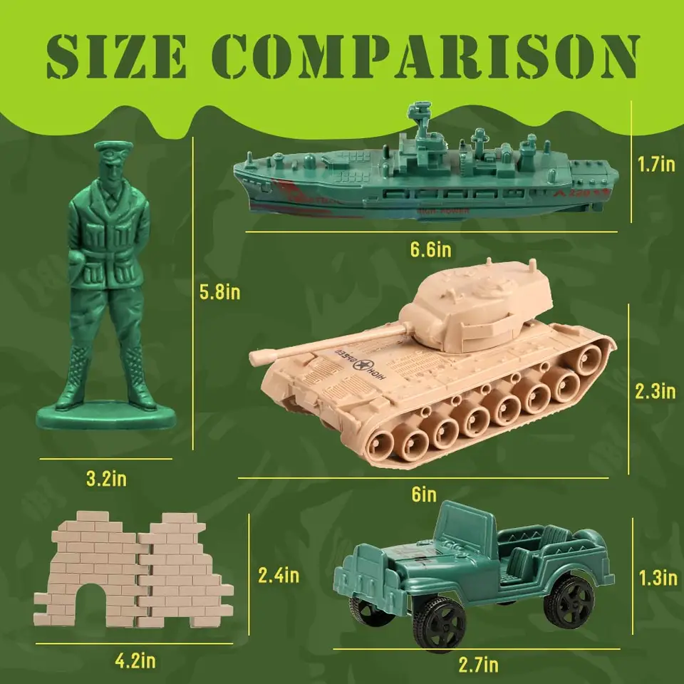 Toy Army Men Tanks Army Men: Big Tank Convoy Ambush Green Vs Grey Army