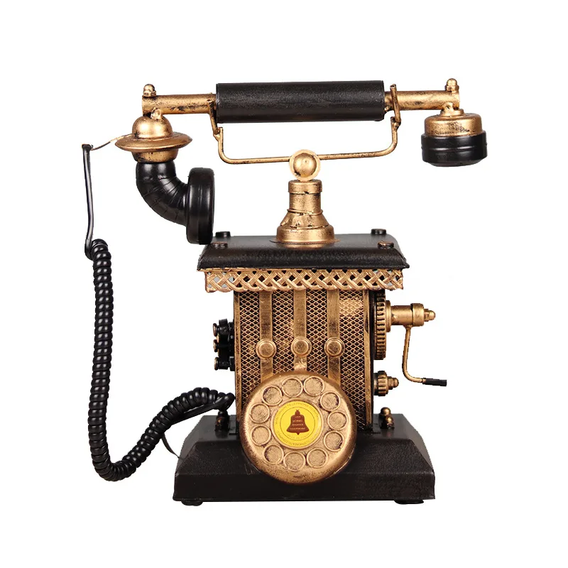 Vintage Home Decor Telephone Model European Retro Rotary Dial Telephone ...