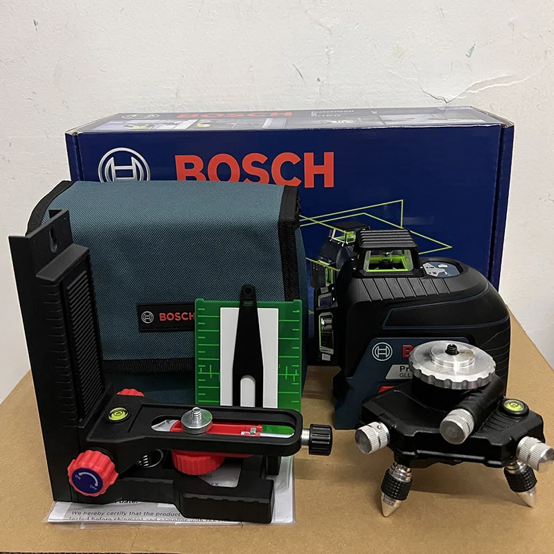 BOSCH-12-Line-Laser-Level-Green-3D-Level-Self-Leveling-360-Horizontal ...