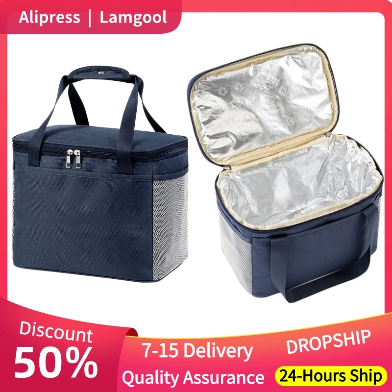 Outdoor Camping Picnic Bag Portable Lunch Bag Food Thermal Insulated ...
